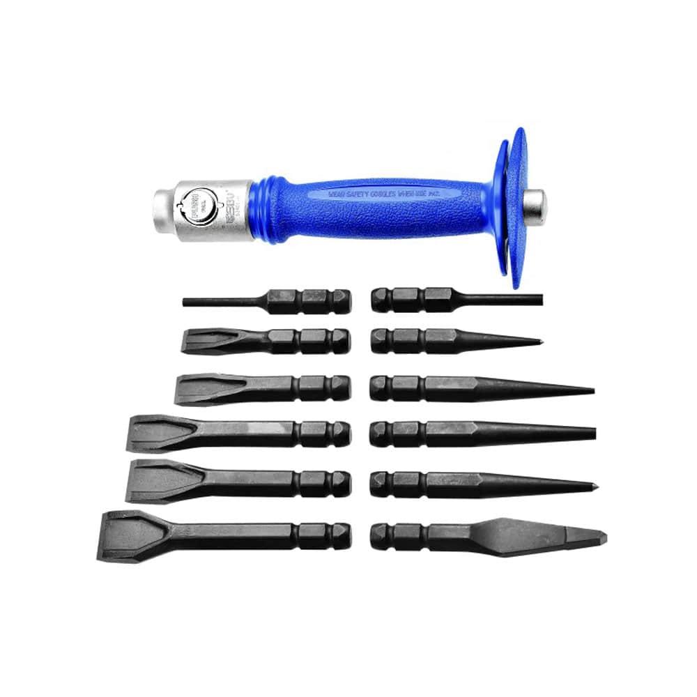 Chisels / Pin Punches With Interchangeable Handle 13 Pcs - SBVTools